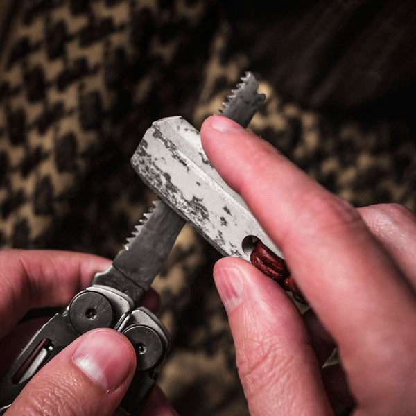 Viking Spark™ | Fire Starter & Sharpening Stone Necklace | Wazoo Gear